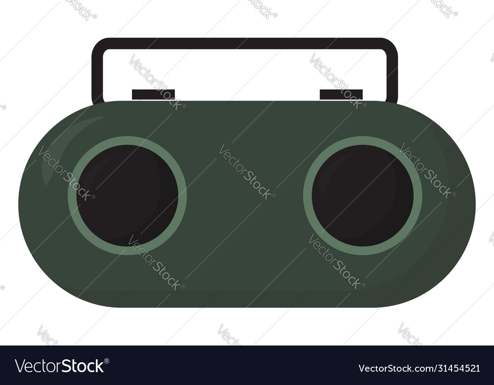 Old record player on white background Royalty Free Vector
