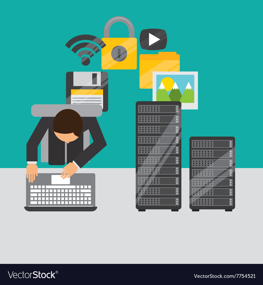 Web hosting design Royalty Free Vector Image - VectorStock