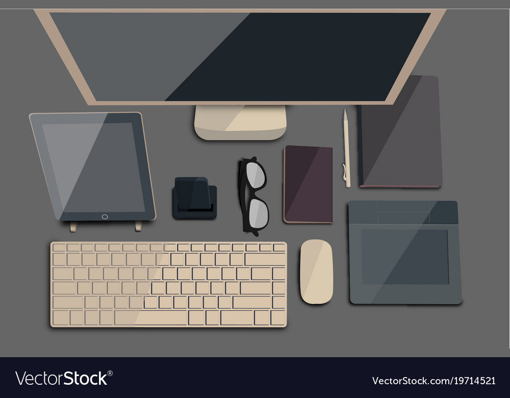 Workdesk icon Royalty Free Vector Image - VectorStock