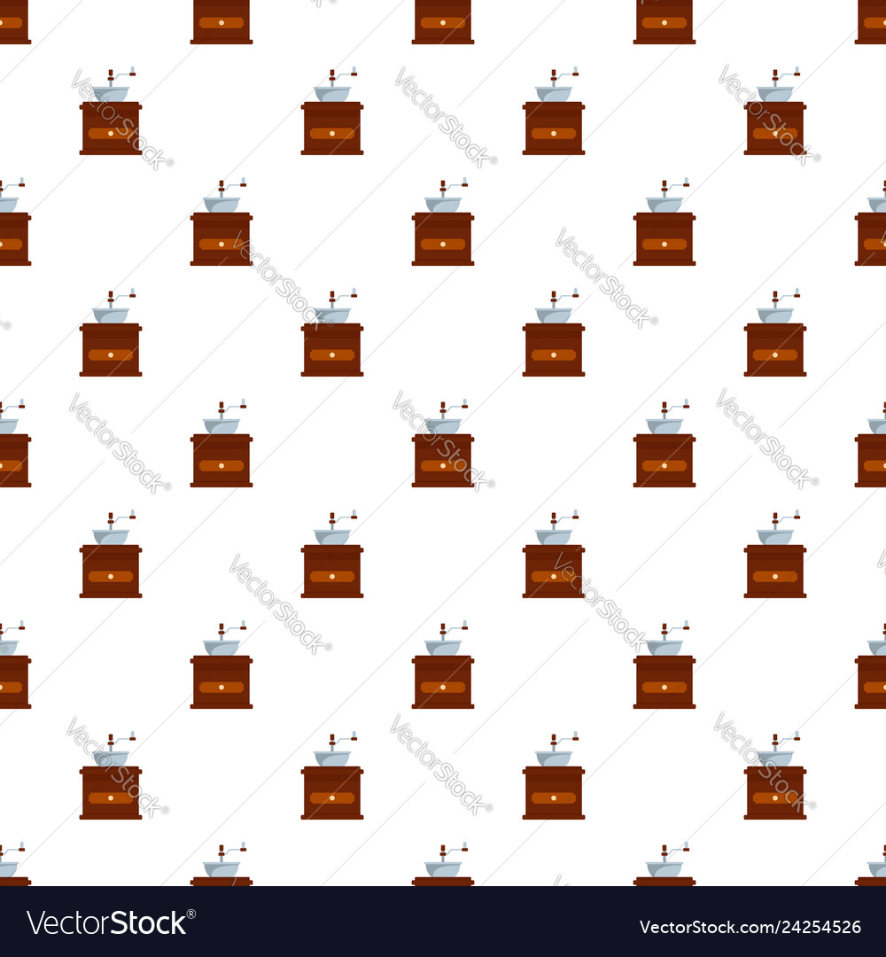 Coffee mill pattern seamless Royalty Free Vector Image