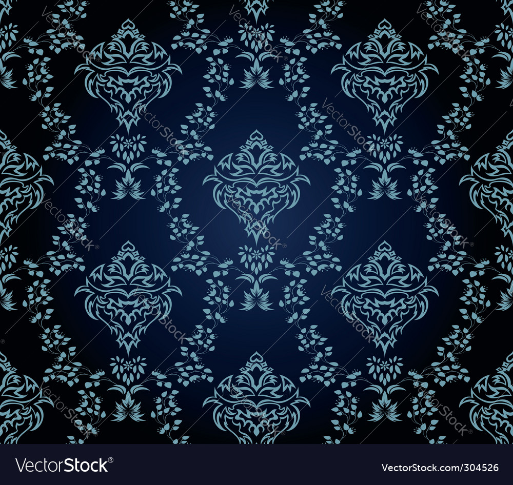 Damask wallpaper pattern Royalty Free Vector Image