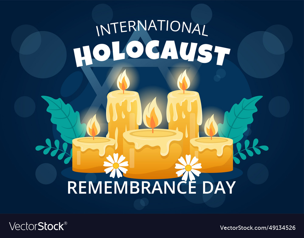 International holocaust remembrance day on 27 Vector Image