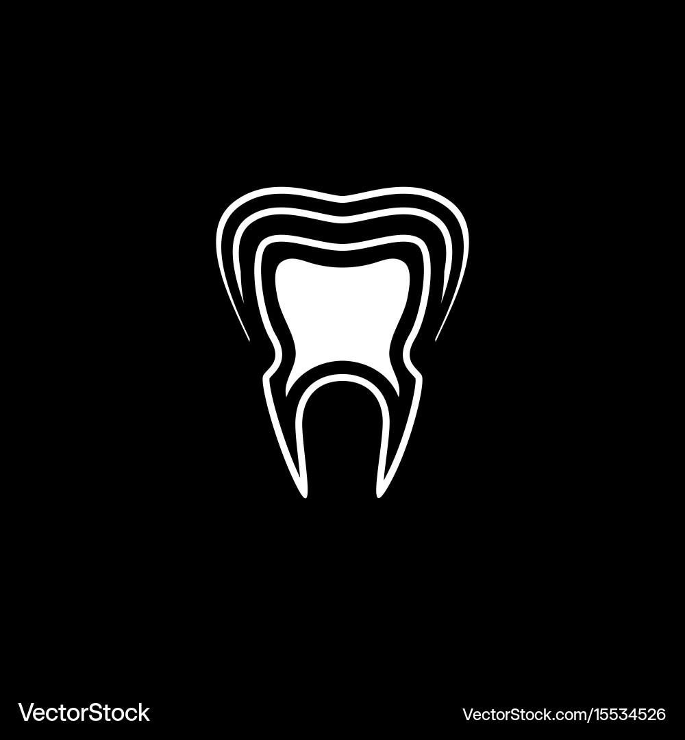Oral health icon flat design Royalty Free Vector Image
