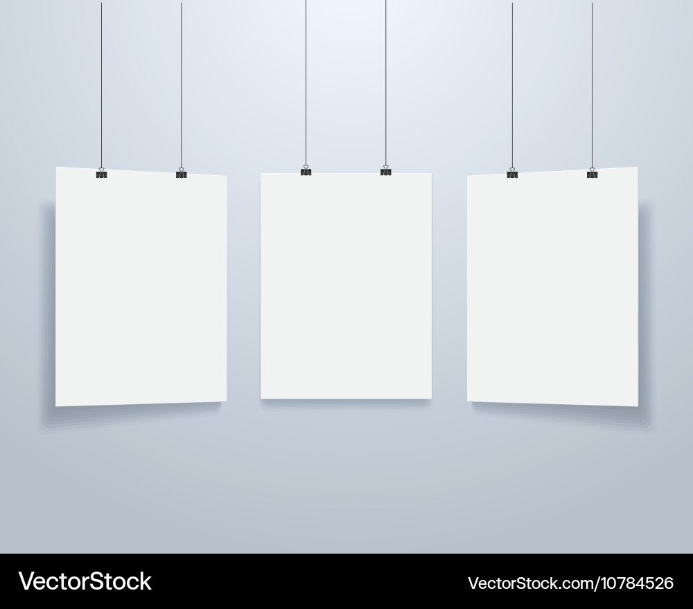 Poster mockup realistic eps10 paper Royalty Free Vector