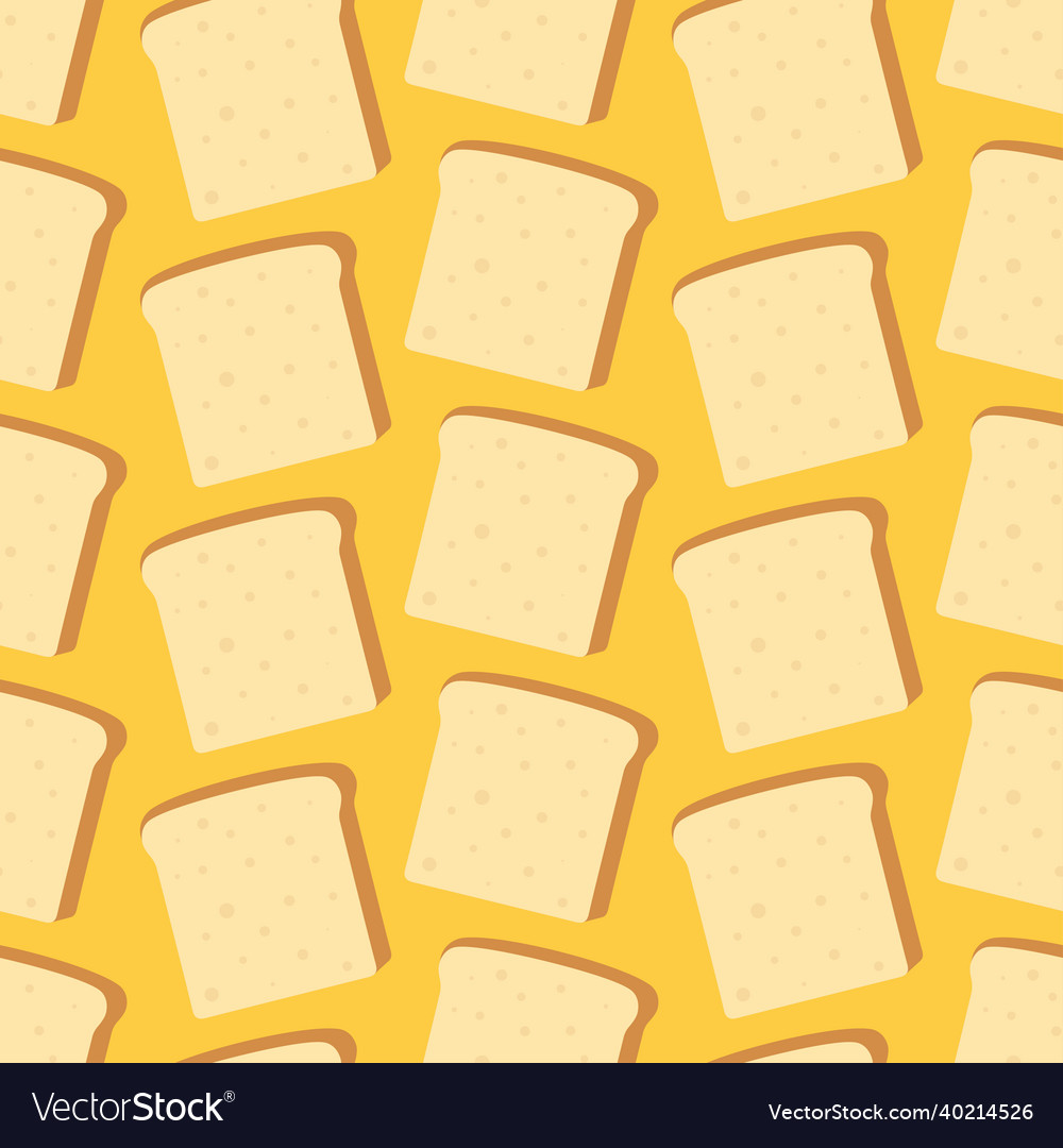 Seamless pattern of a rectangular bread slice Vector Image