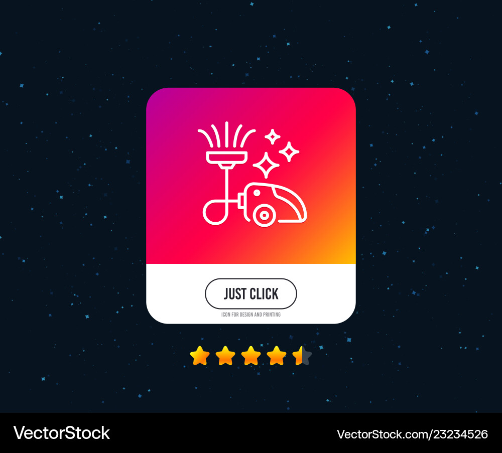 Vacuum cleaner line icon cleaning service Vector Image