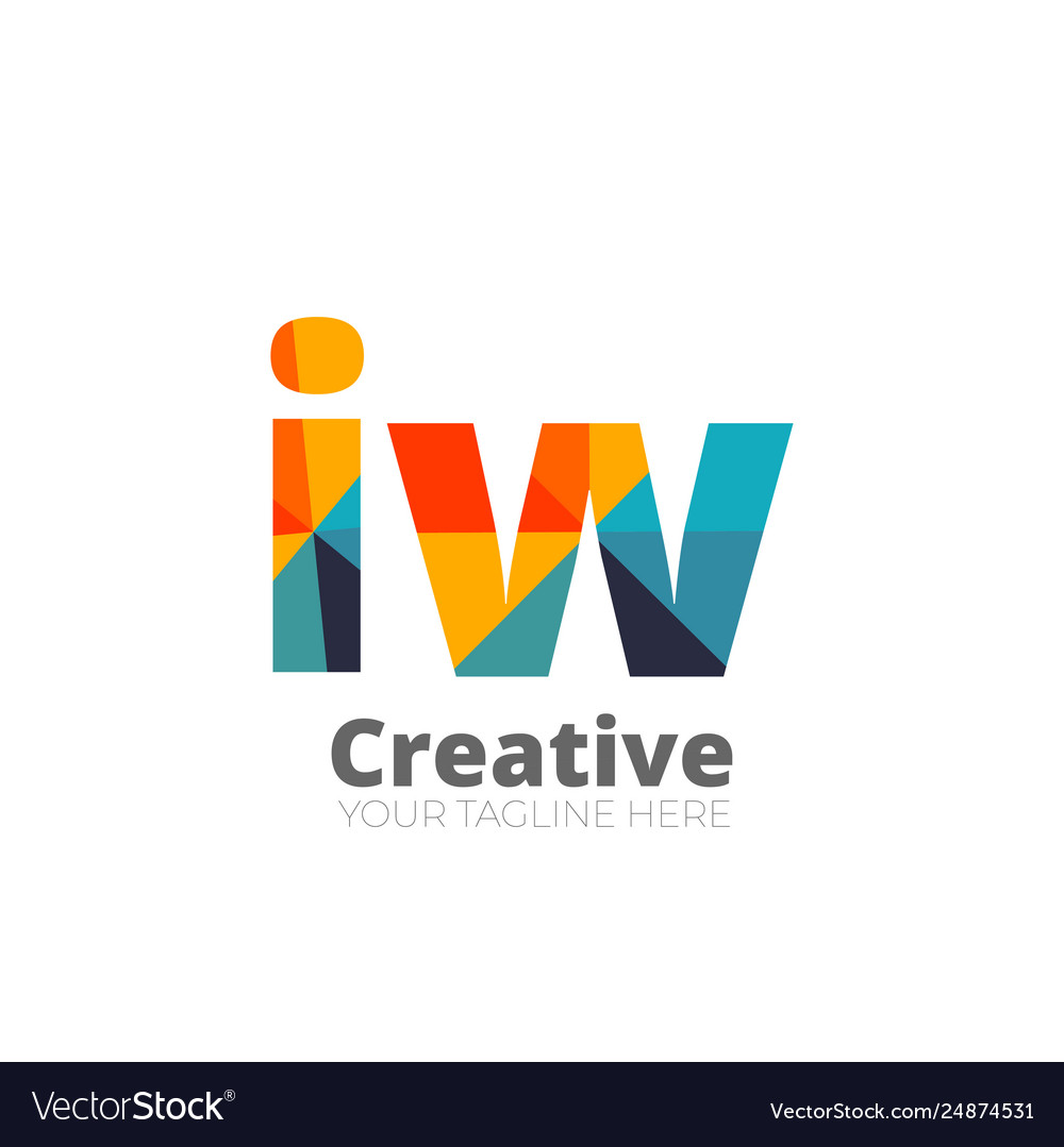 Initial letter rounded design logo - elements Vector Image