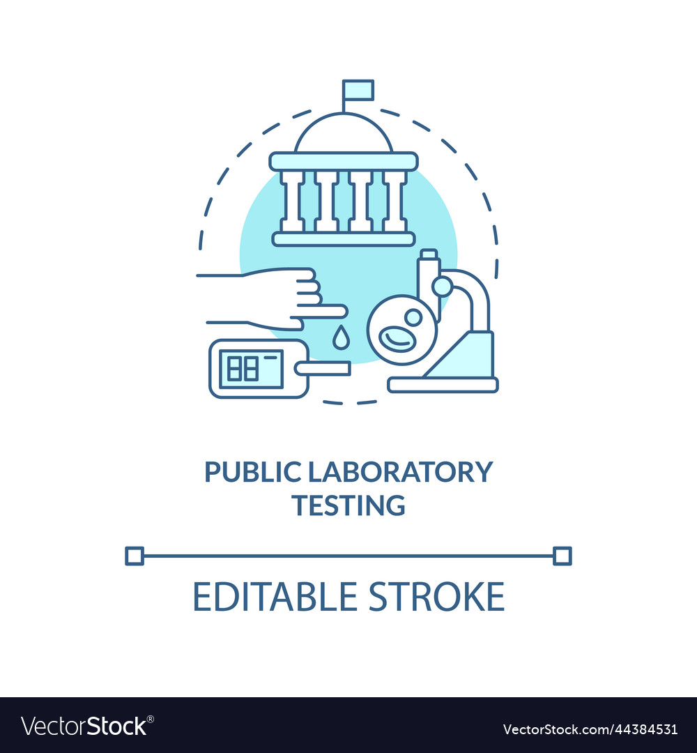 Laboratory testing turquoise concept icon Vector Image Laboratory testing turquoise concept icon Vector Image