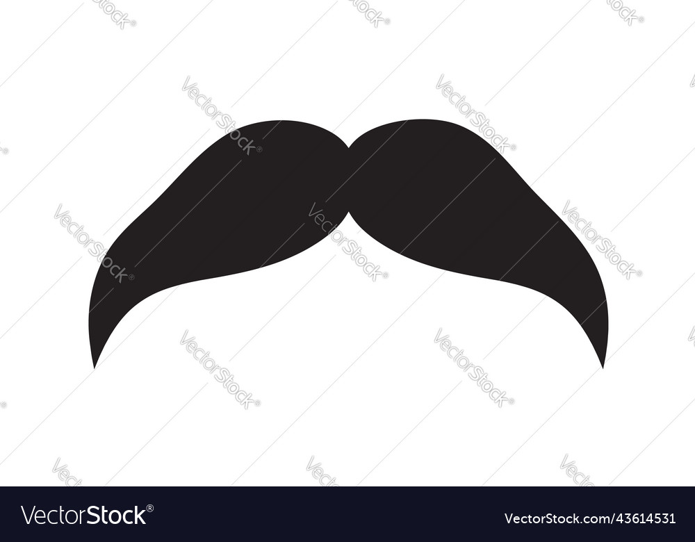 Moustache icon black retro style mustache shave Vector Image