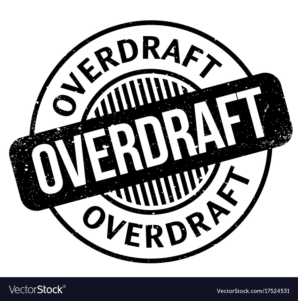 Overdraft rubber stamp Royalty Free Vector Image
