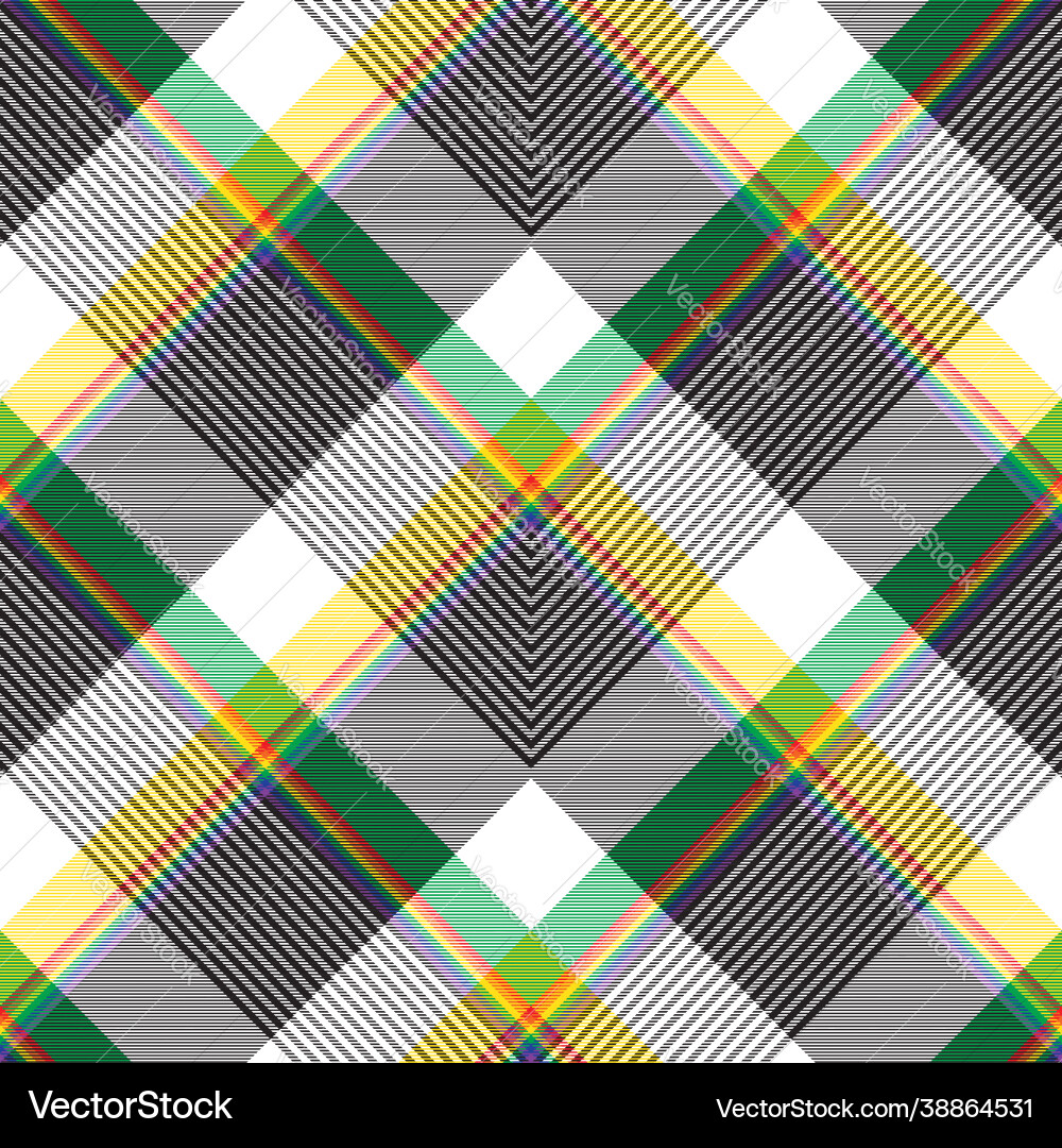 Rainbow chevron plaid tartan textured seamless Vector Image
