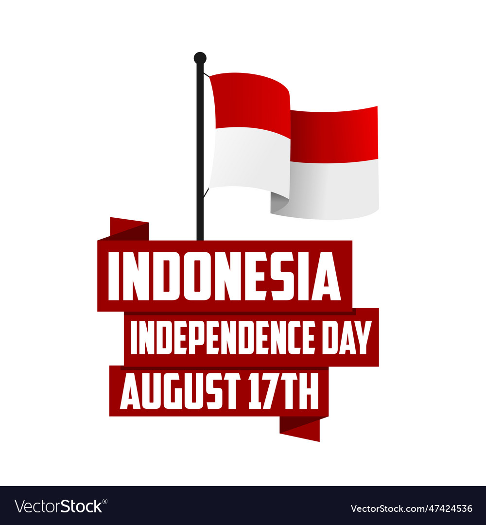 17th august indonesia independence day concept Vector Image
