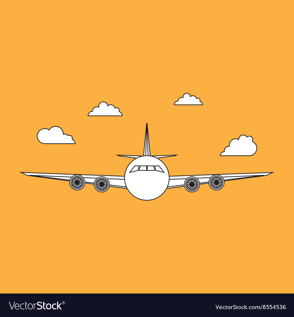 Airplane design editable Royalty Free Vector Image