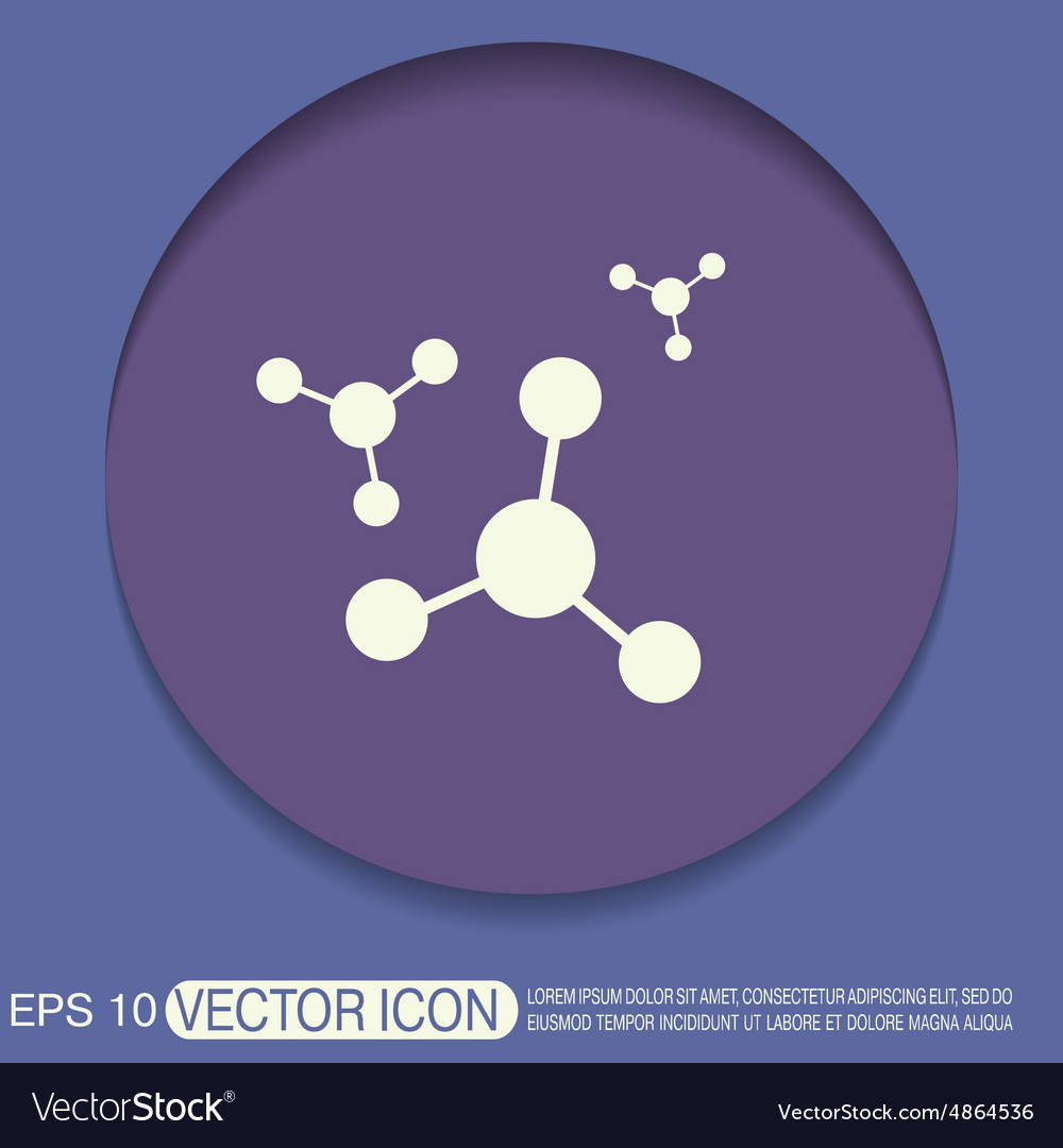 Atom molecule symbol icon physics or chemistry Vector Image