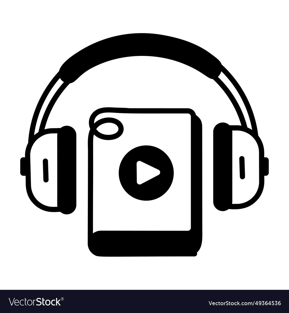 Audiobook Royalty Free Vector Image - VectorStock