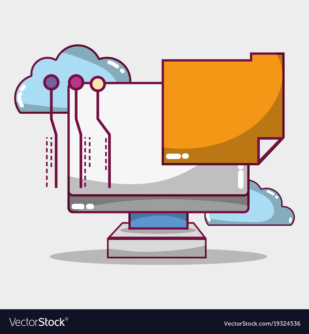 Data Center Server Network Technology Royalty Free Vector