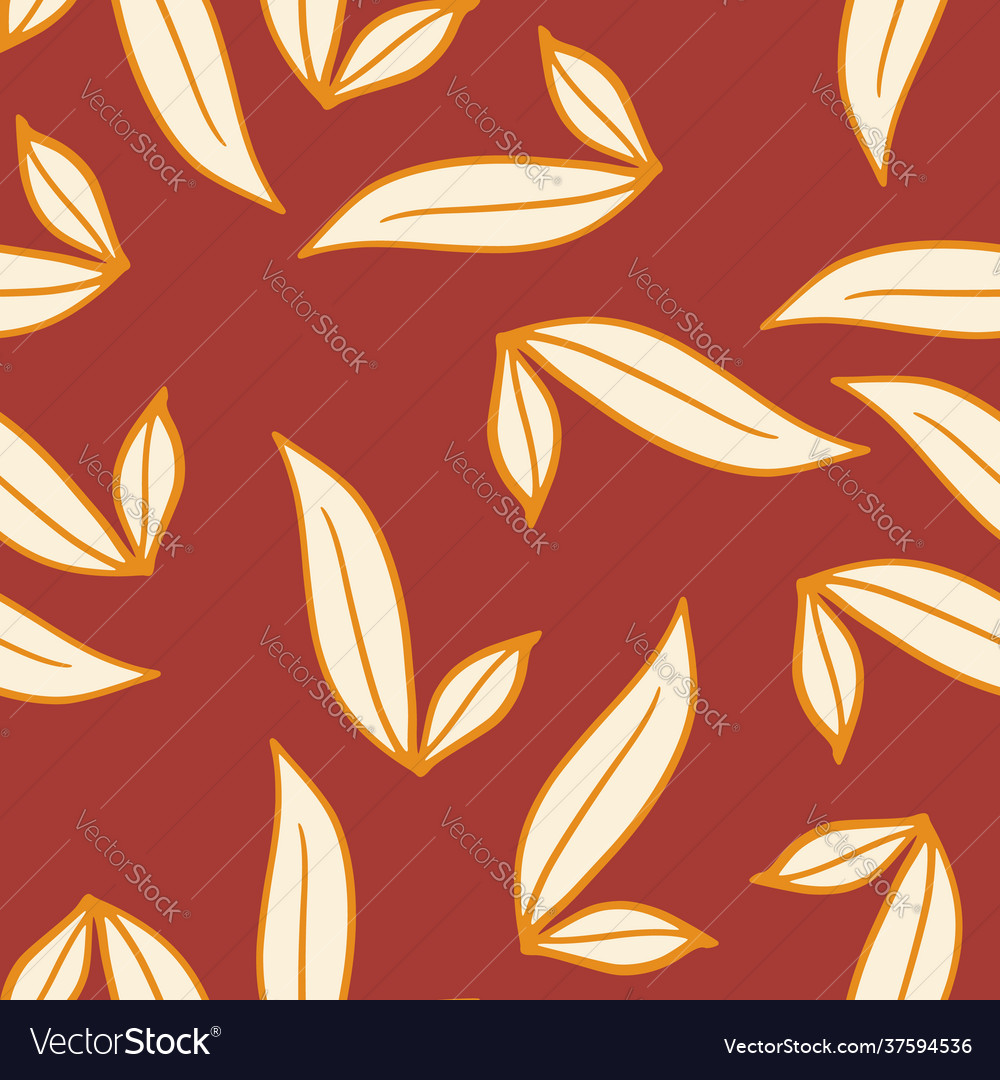 Nature botanic seamless pattern with random Vector Image