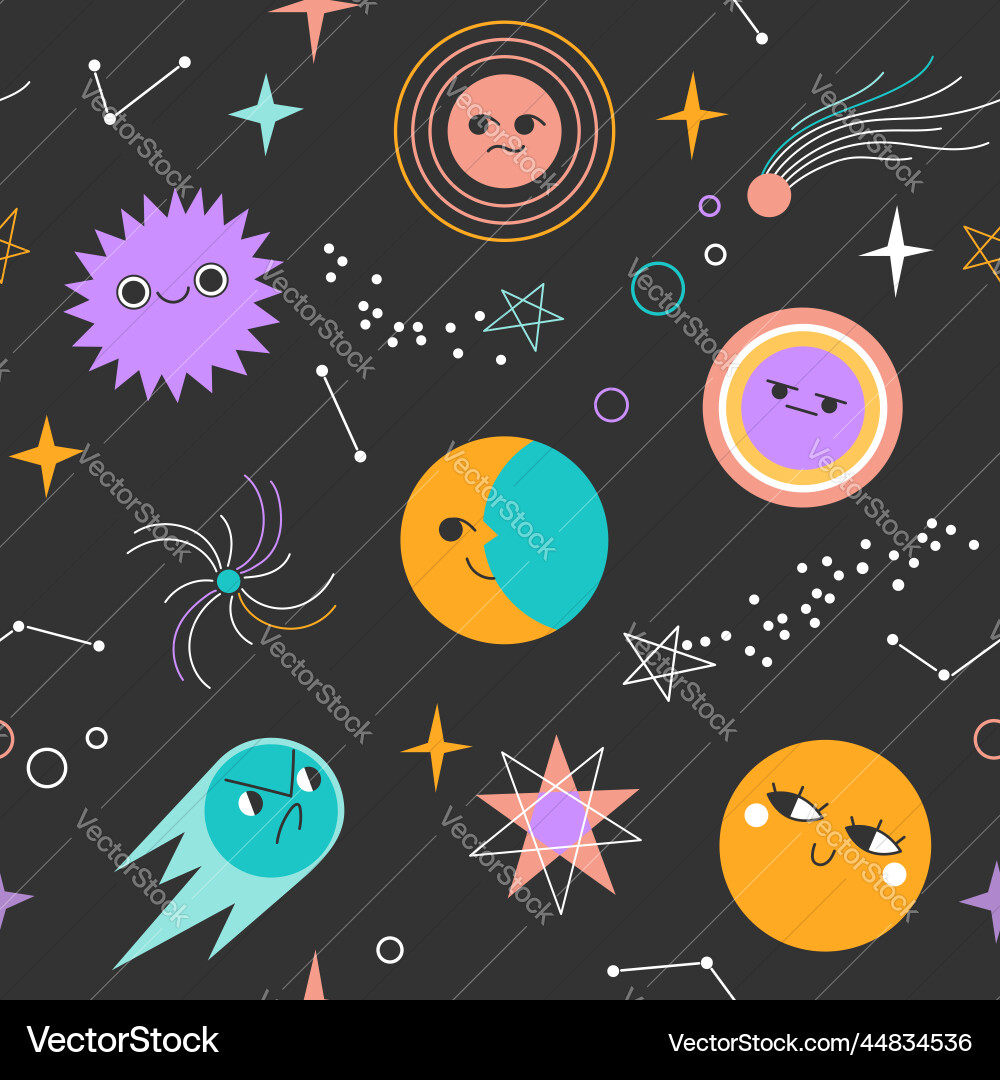 Pattern planet Royalty Free Vector Image - VectorStock