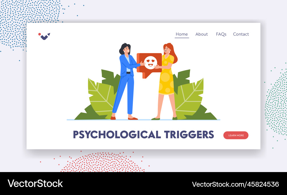 Psychological triggers landing page template Vector Image