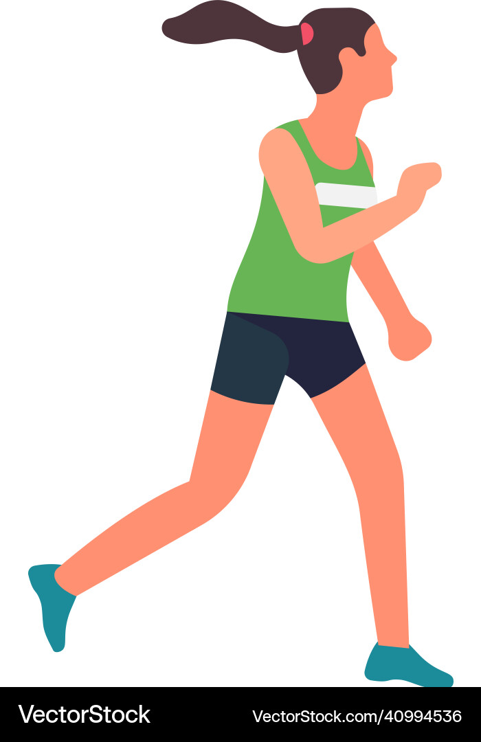 Young woman making running exercise healthy Vector Image