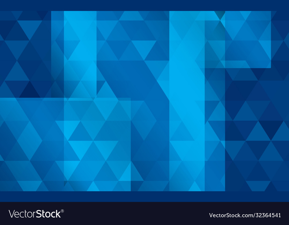 Abstract background blue triangles Royalty Free Vector Image