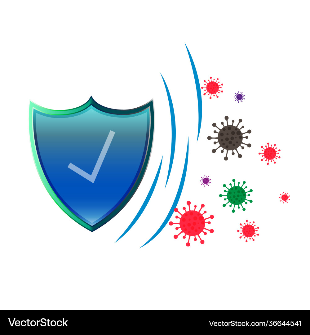 Antibacterial or anti virus shield health protect Vector Image
