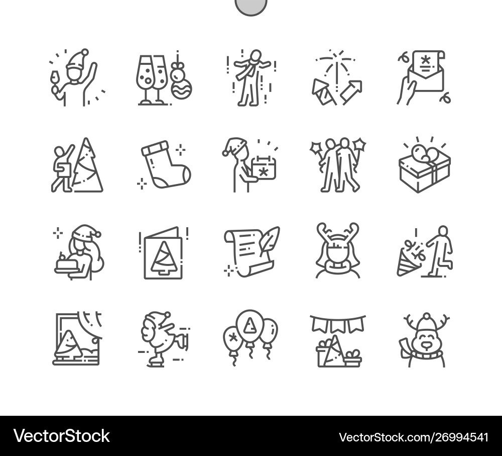 Christmas celebration well-crafted pixel Vector Image