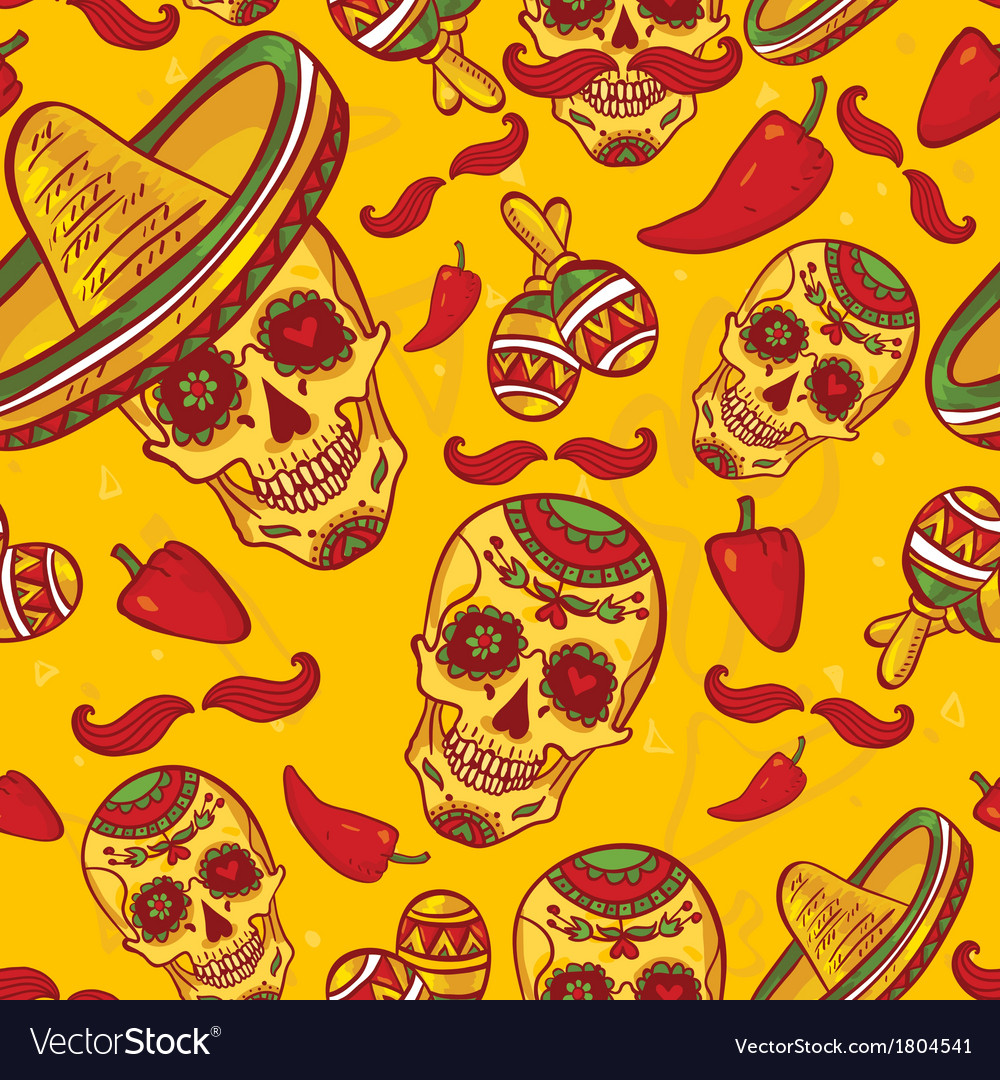 Cinco de mayo seamless pattern Royalty Free Vector Image
