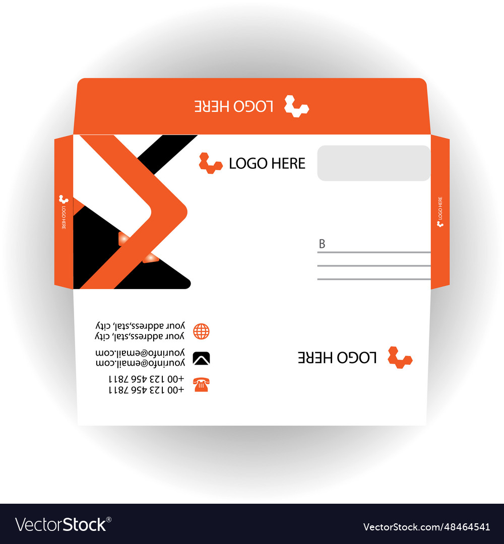 Creative modern envelope template Royalty Free Vector Image