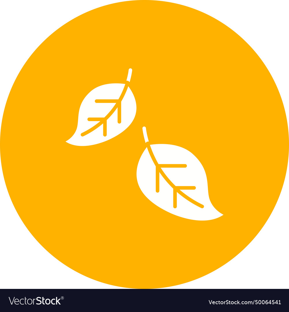 Fallen leaf icon image Royalty Free Vector Image