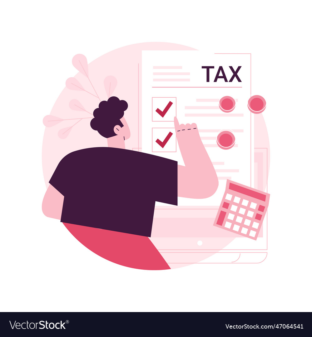 Filing the taxes abstract concept Royalty Free Vector Image