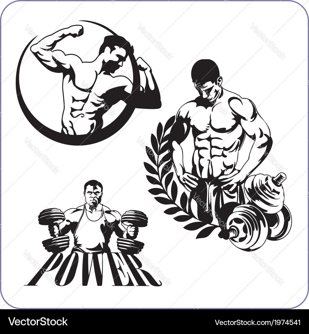 Fitness and Muscle Strength Royalty Free Vector Image