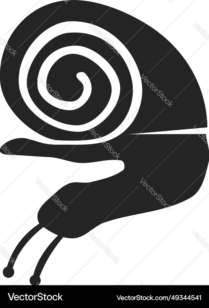 Snail logo template isolated brand identity icon Vector Image