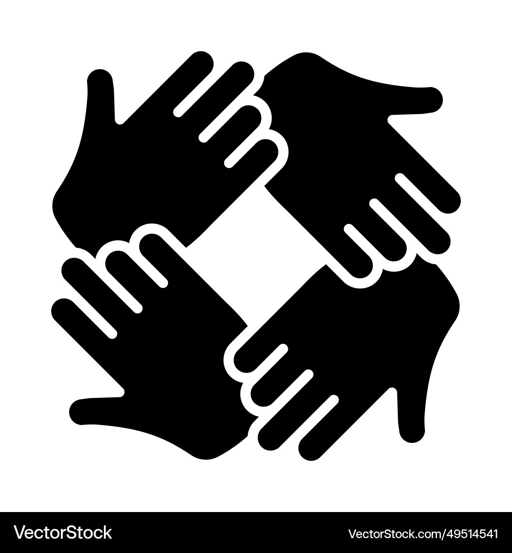 Team work glyph icon for personal and commercial Vector Image
