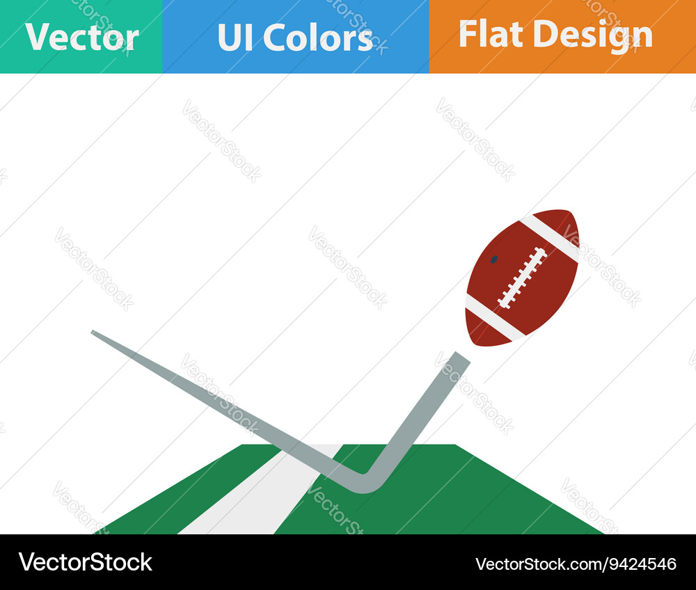 American football touchdown icon Royalty Free Vector Image