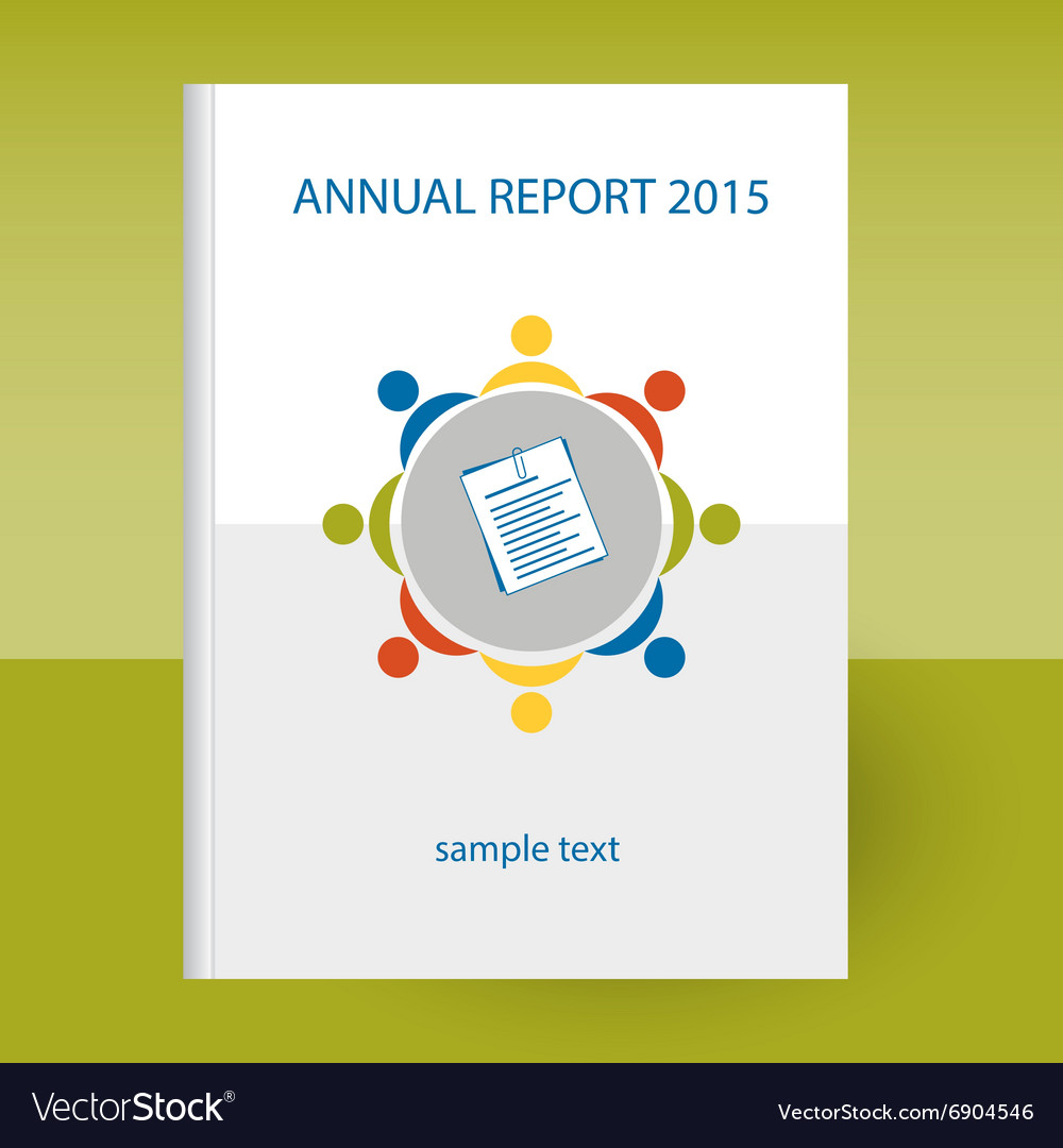 Annual report rounded table Royalty Free Vector Image