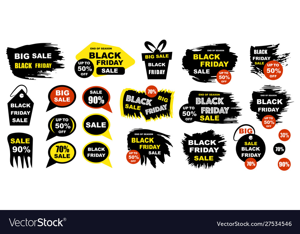 Black friday sale design elements Royalty Free Vector Image Black friday sale design elements Royalty Free Vector Image