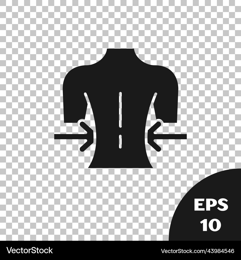 Black massage icon isolated on transparent Vector Image