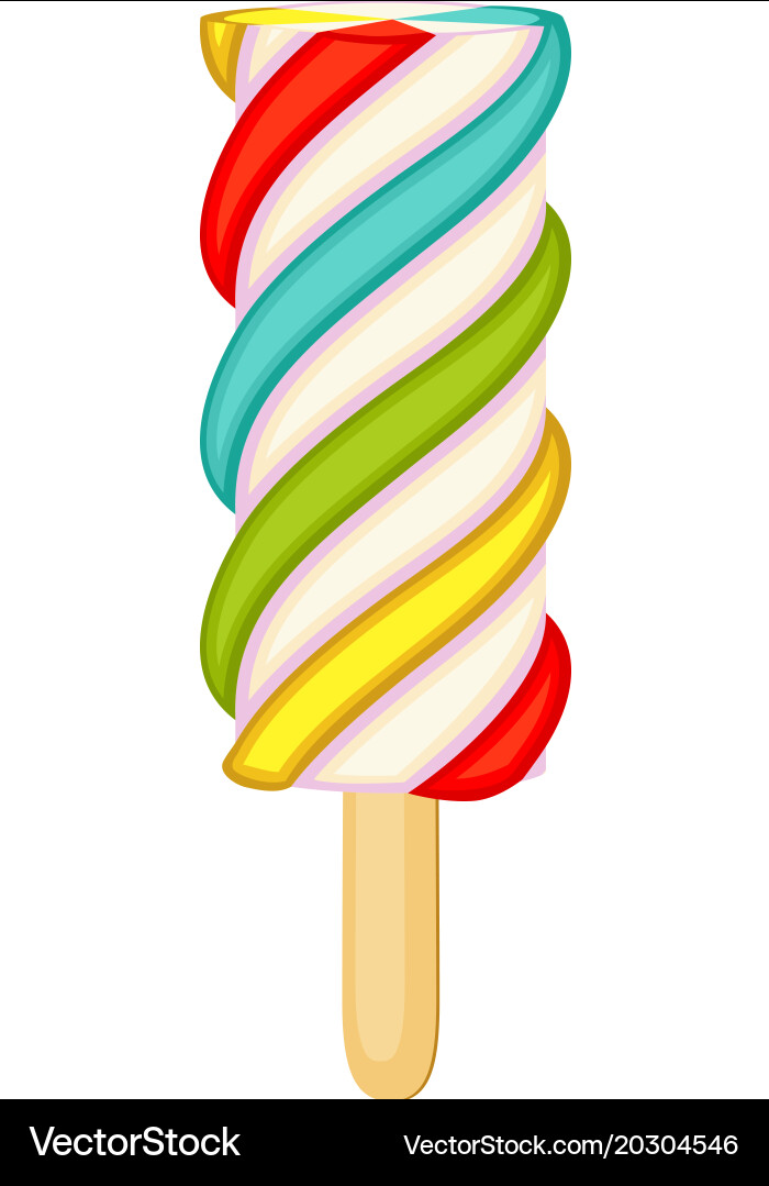 Bright colorful fruit popsicle icon poster Vector Image