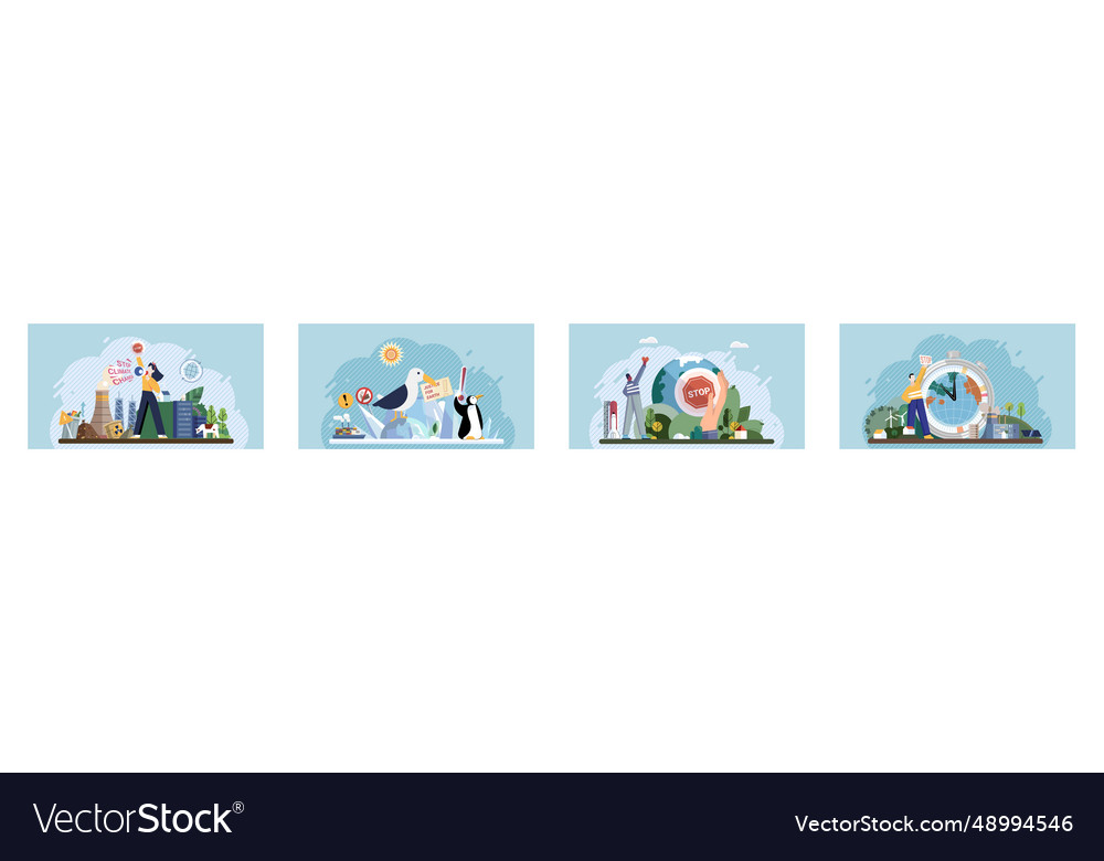 Climate change save the planet environmental Vector Image