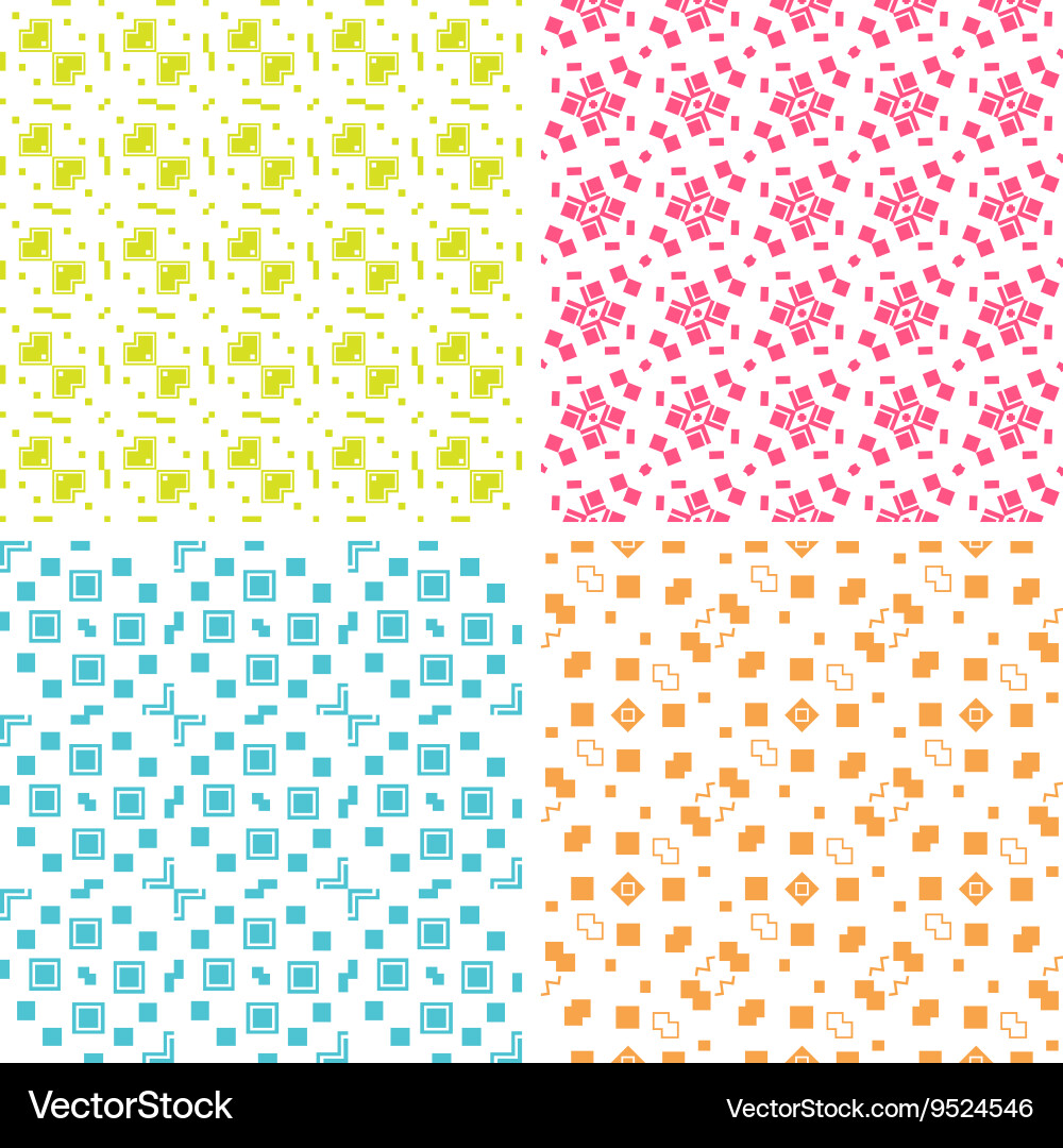 Collection of four simple geometric Royalty Free Vector