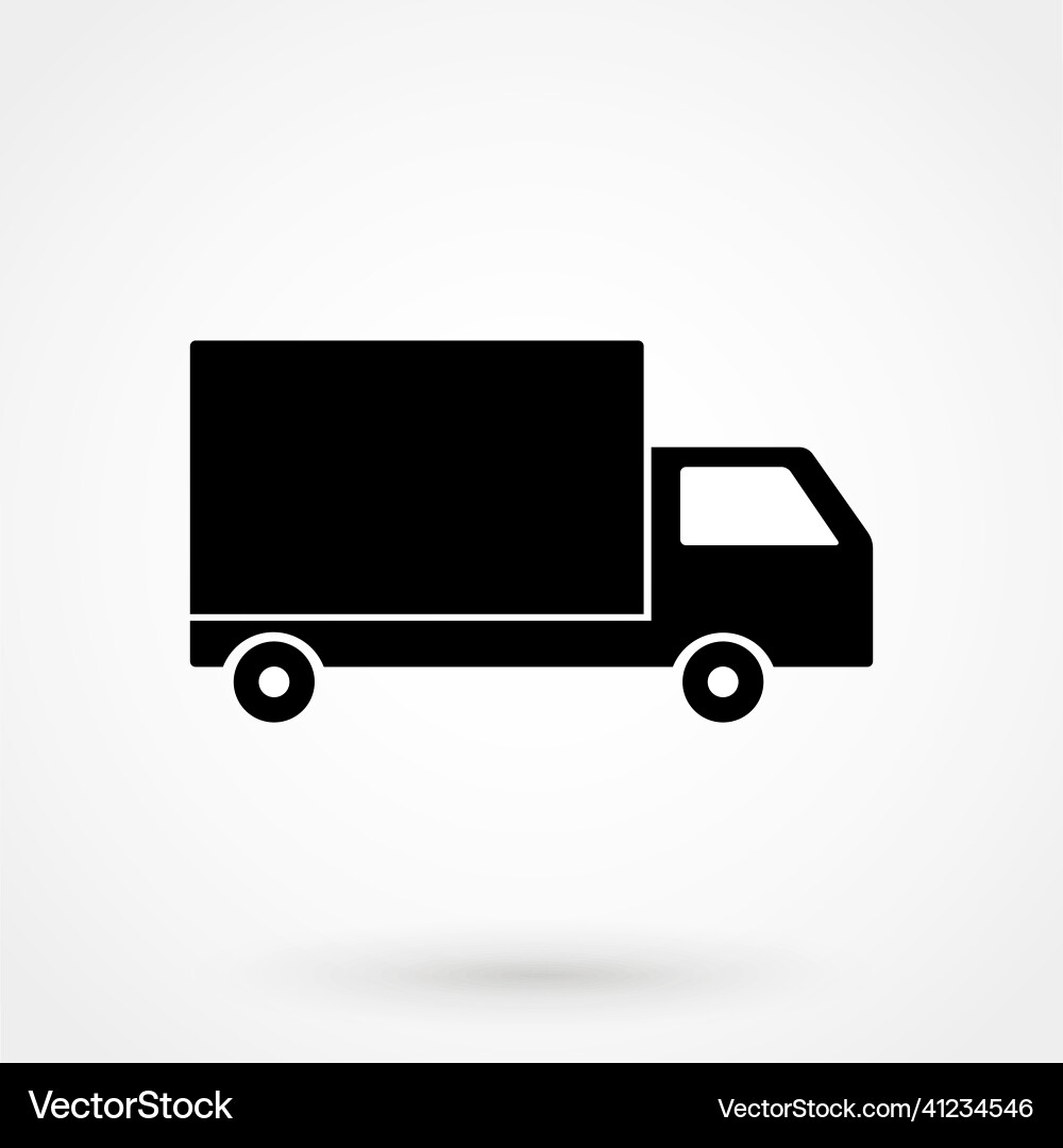 Delivery truck icon on white background Royalty Free Vector