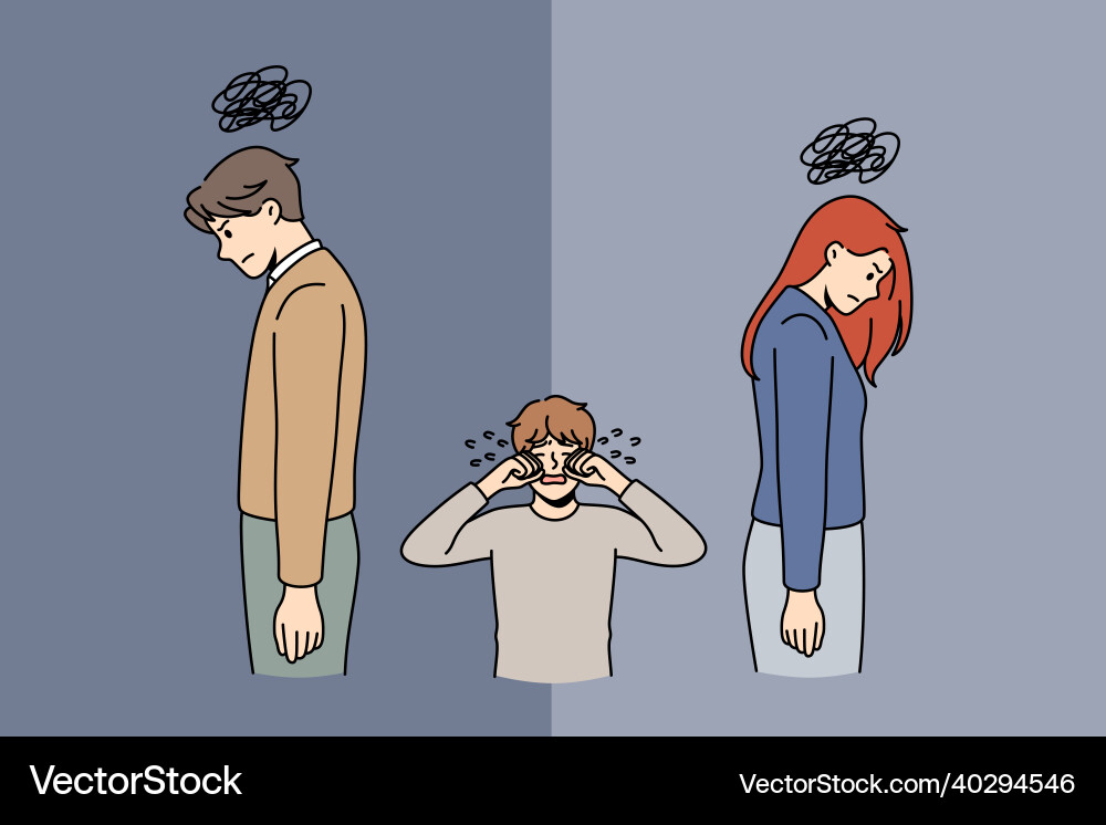 Divorce and family breaking concept Royalty Free Vector