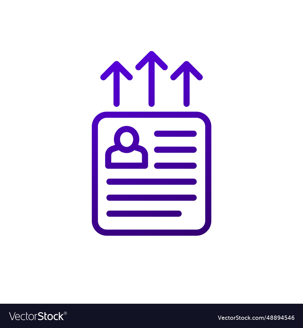 Export personal data line icon Royalty Free Vector Image