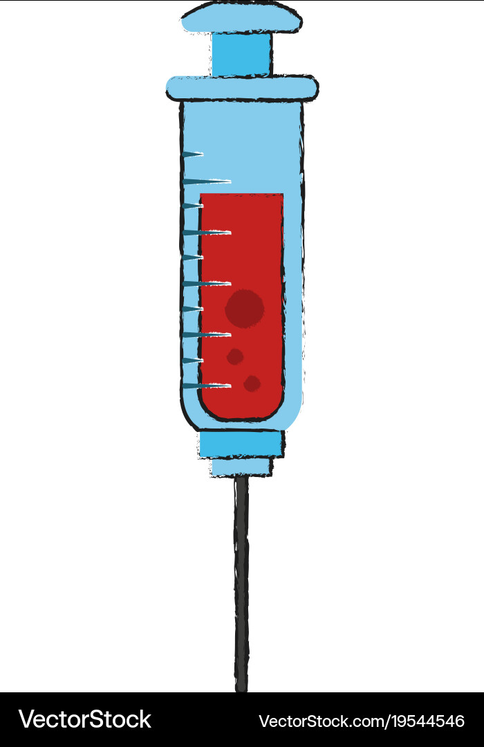 Medical syringe symbol Royalty Free Vector Image