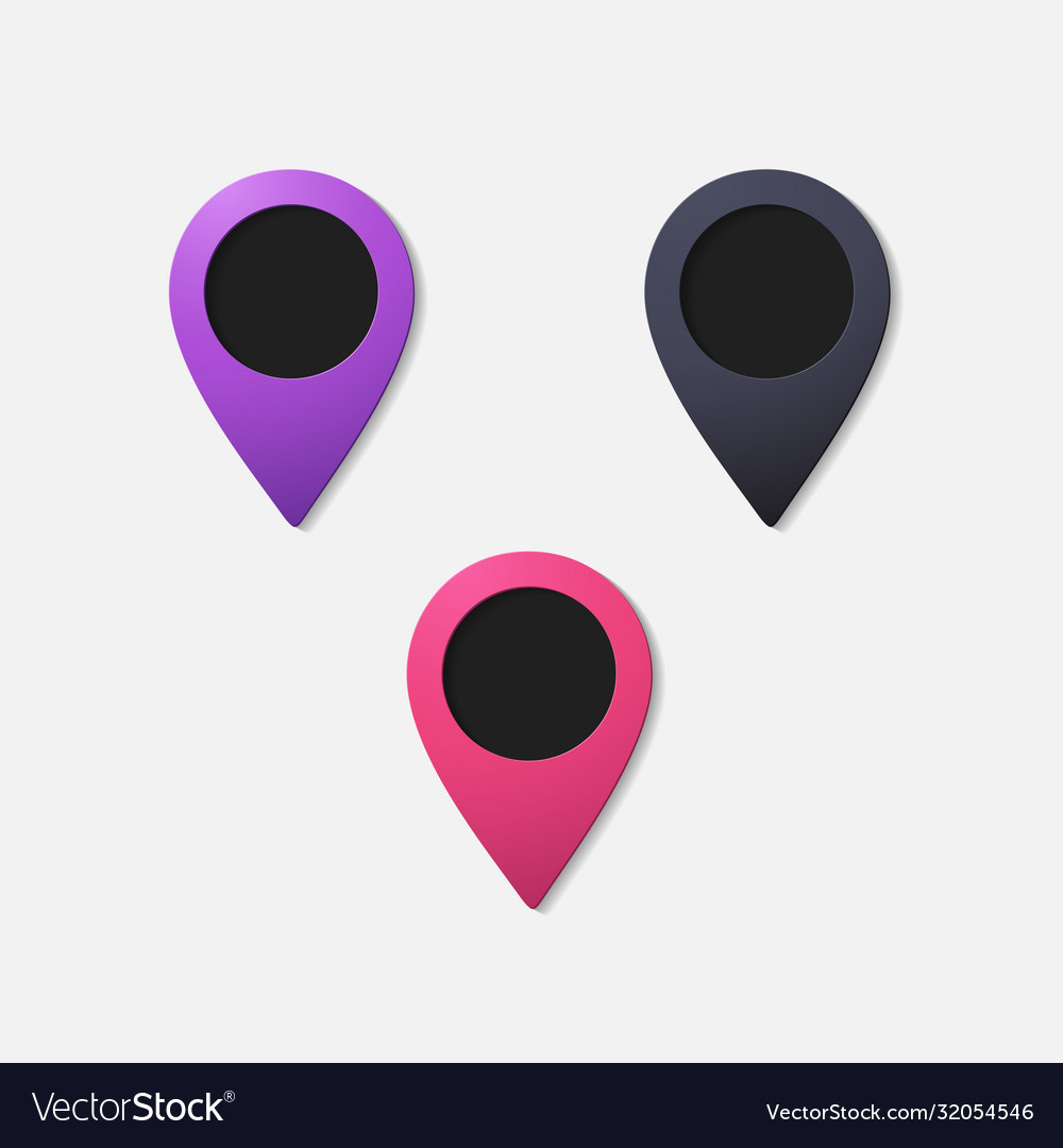 Realistic color pointer icon Royalty Free Vector Image