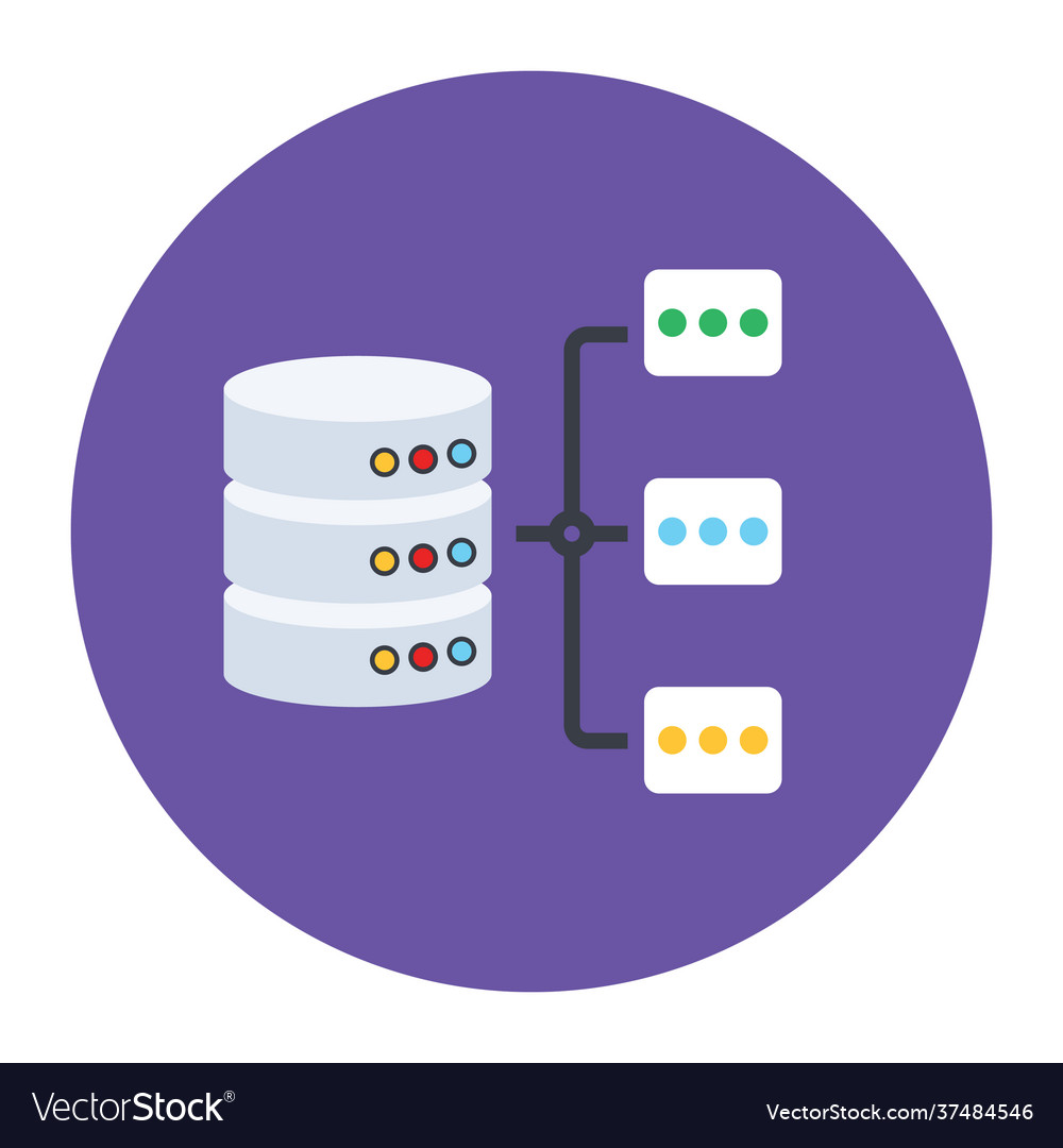 Shared database Royalty Free Vector Image - VectorStock