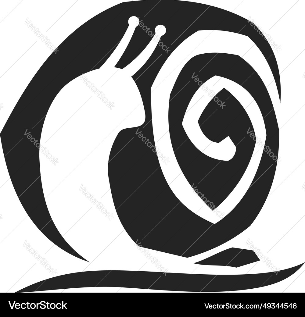 Snail logo template isolated brand identity icon Vector Image