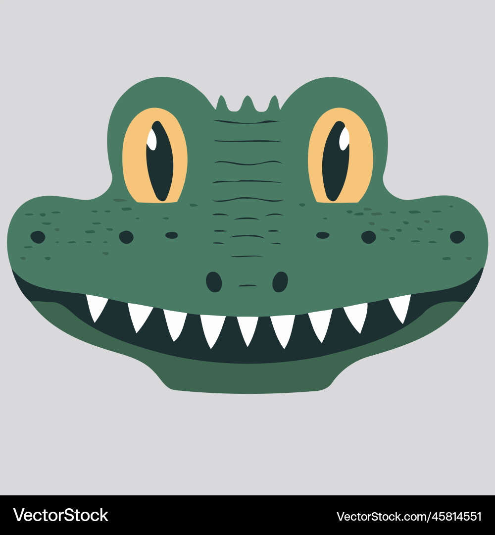 Animal face reptile crocodile Royalty Free Vector Image