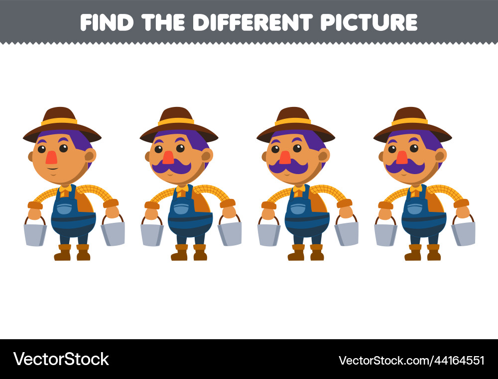 Education game for children find the different Vector Image